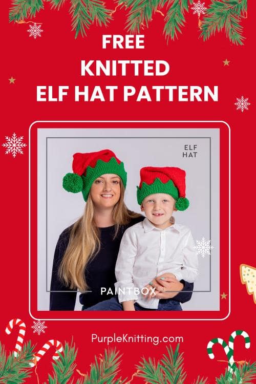 Free Knitted Elf Hat Pattern - Beginner-Friendly & Festive | Purple Knitting