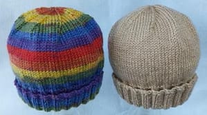 Simple Double Knit Hat Pattern Free | Purple Knitting